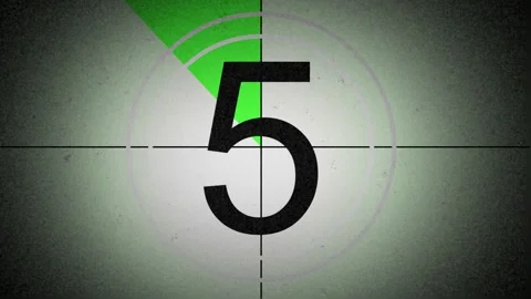 Retro countdown, old movie countdown, gr... | Stock Video | Pond5
