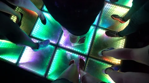 Retro dance floor disco feet | Stock Video | Pond5
