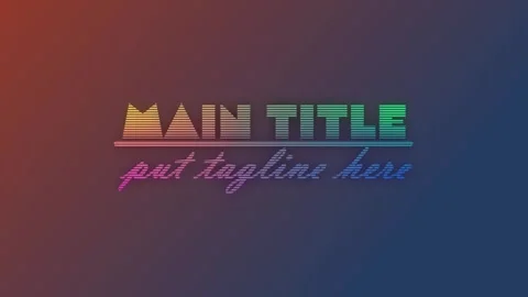 Retro Digital Style Title Animation ~ After Effects #266020163