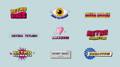 Retro Fun Titles Pack ~ After Effects Template #274943979