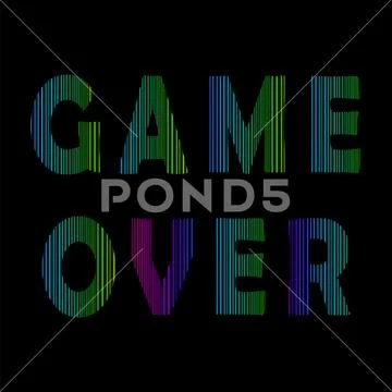 Retro Game Over Neon Sign. Gaming Concept. Video Game Screen.: Graphic ...