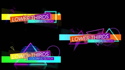 After Effects Template: Retro Glitch Lower Thirds #144609277