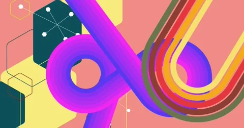 Retro Groovy awesome 70's backdrop | Stock Video | Pond5