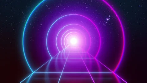 Retro looping dark backdrop. Neon graphi... | Stock Video | Pond5