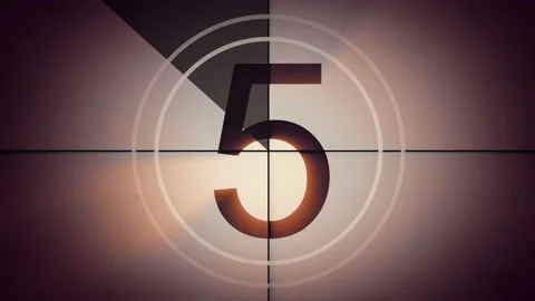 retro old film countdown 4k | Stock Video | Pond5