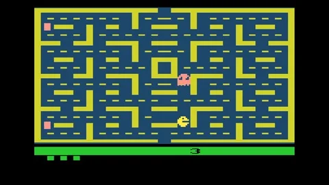 Retro Pac man Game Play Vj Loop | Stock Video | Pond5