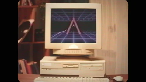 Retro pc with chroma key green screen, O... | Stock Video | Pond5