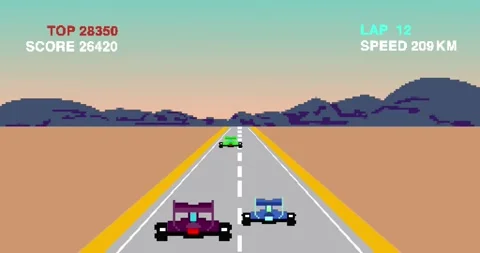 Race Track Game Stock Video Footage | Royalty Free Race Track Game ...