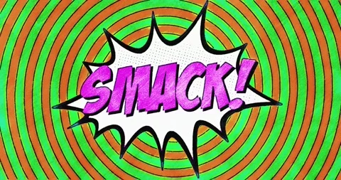 Retro Pop Smack Word in Funny Cartoon Co... | Stock Video | Pond5