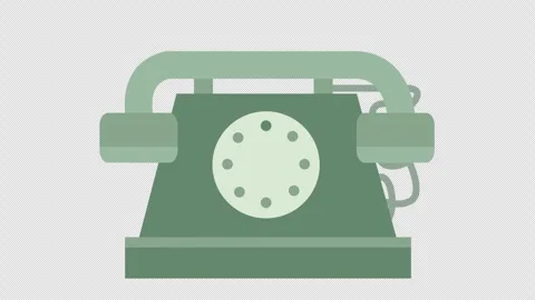 Retro rotary dial phone in cartoon anima... | Stock Video | Pond5