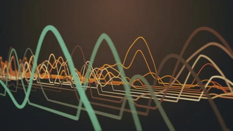 Retro Sine Waveform Science Background A... | Stock Video | Pond5