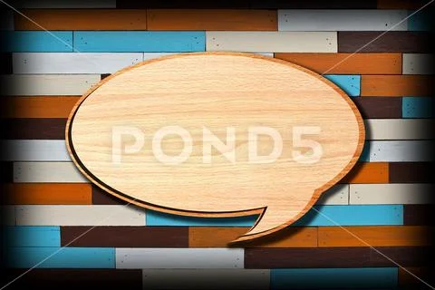 Retro speech bubbles from splat on wood wall background ~ Premium Photo ...