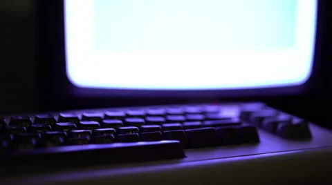 Old Computer Monitor Stock Video Footage | Royalty Free Old Computer ...