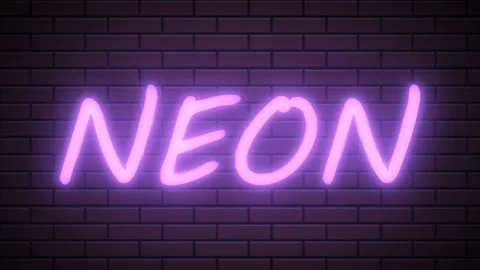 Retro style Neon text flicker animation ... | Stock Video | Pond5