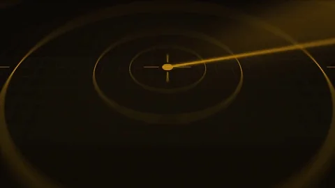 Retro submarine radar sonar with object ... | Stock Video | Pond5