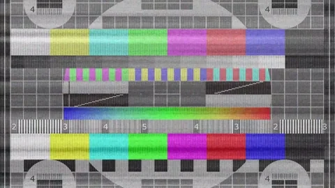 Retro Television Test Pattern with Vibra... | Stock Video | Pond5