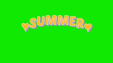 Retro text animation - Summer with two h... | Stock Video | Pond5