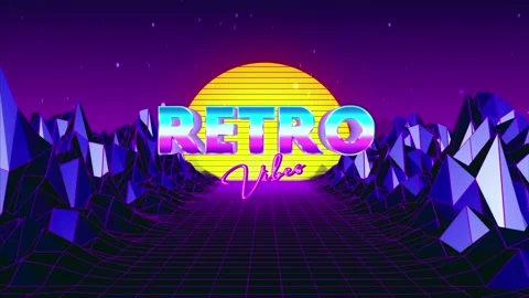 Retro themed 3d animated background, 4K ... | Stock Video | Pond5