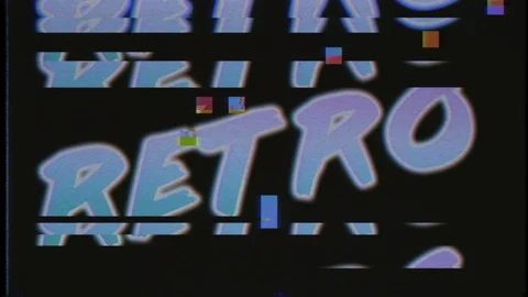 Retro Title 80s 90s VHS Vintage Style Gl... | Stock Video | Pond5