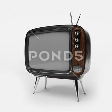 Retro TV blank screen template. Mockup isolated on white background ...