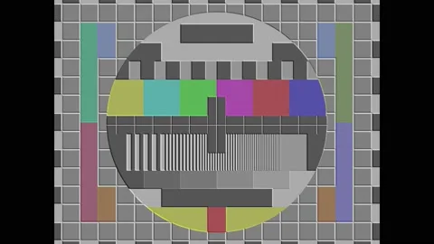Retro TV effect. SMPTE color bars with g... | Stock Video | Pond5