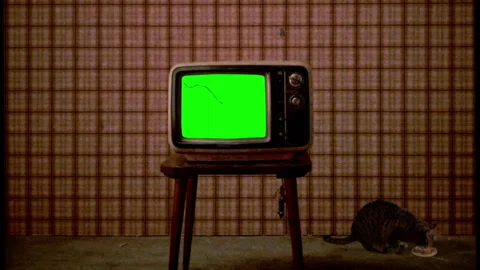 Retro TV Green Screen Old Film Effect Vi... | Stock Video | Pond5