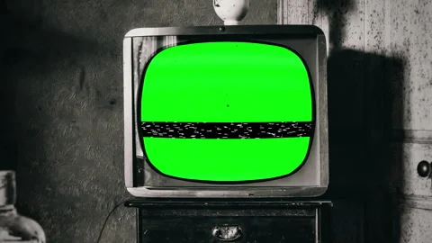 Retro TV Green Screen Old Film Texture M... | Stock Video | Pond5