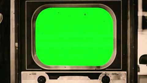 Retro TV Green Screen Old Film Texture S... | Stock Video | Pond5