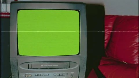 Retro TV Green Screen Old VHS Texture Zo... | Stock Video | Pond5