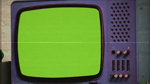 Retro TV Green Screen Old VHS Effect Zoo... | Stock Video | Pond5