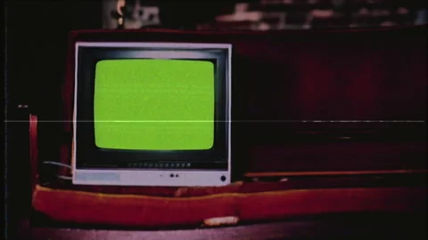 Retro TV Green Screen Old VHS Effect Vin... | Stock Video | Pond5