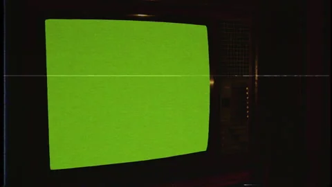 Retro TV Green Screen Statics VHS Textur... | Stock Video | Pond5
