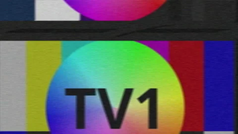 Retro TV intro screen. TV static classic... | Stock Video | Pond5