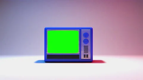 Retro tv, vintage blue television with a... | Stock Video | Pond5