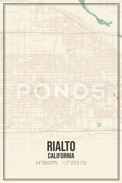 Rialto California Map