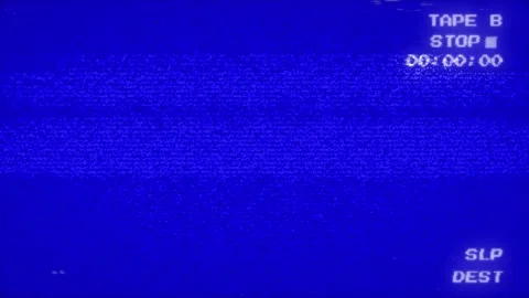 Retro VHS Blue Screen Stop Tape Animatio... | Stock Video | Pond5
