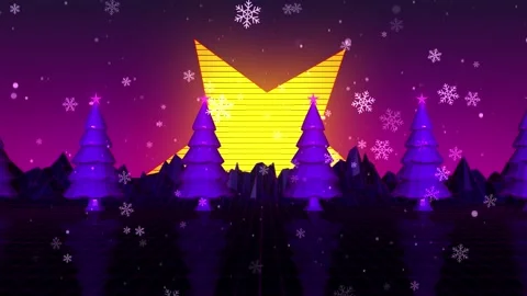 Retro Vhs Christmas Trees Background | Stock Video | Pond5