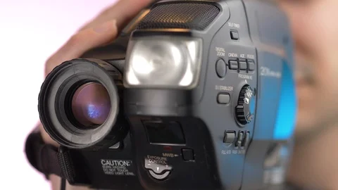 Retro VHS Video Camera Filming From The ... | Stock Video | Pond5