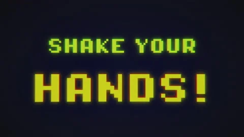 Retro vibin VHS shake your hands | Stock Video | Pond5