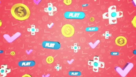 Retro Video Game Background Loop | Stock Video | Pond5