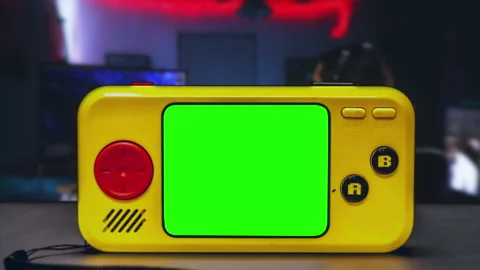 Retro Video Game Console Green Screen Vi... | Stock Video | Pond5