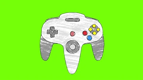 Retro Video Game Controller Hand Drawn L... | Stock Video | Pond5