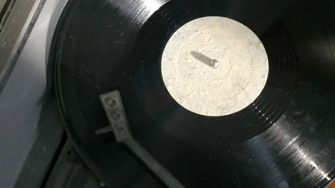 Retro vynil record spinning, close up | Stock Video | Pond5