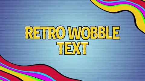 Retro Wobble Color Text Title ~ After Effects #262047620