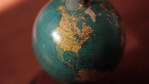 Retro World: Slow Motion Spinning of Pol... | Stock Video | Pond5