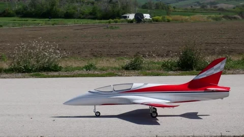 Return to the base of a model aircraft a... | Stock Video | Pond5