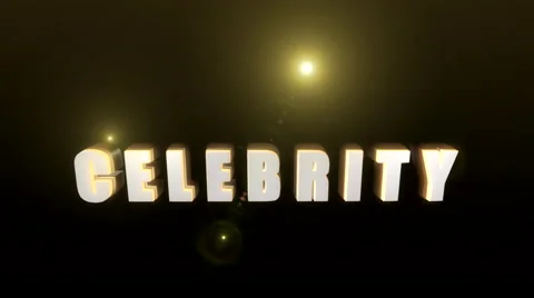 Reveal animation of the word CELEBRITY i... | Stock Video | Pond5