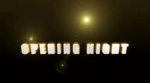 Reveal animation of the word OPENING NIG... | Stock Video | Pond5