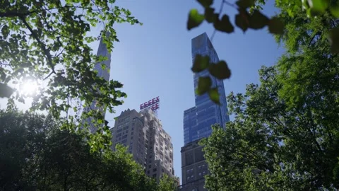 Reveal View of NYC New York Manhattan Bu... | Stock Video | Pond5
