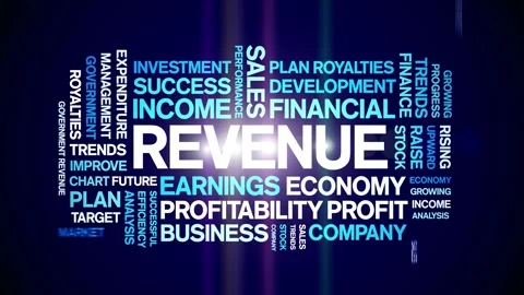Revenue animated word cloud,animation ta... | Stock Video | Pond5